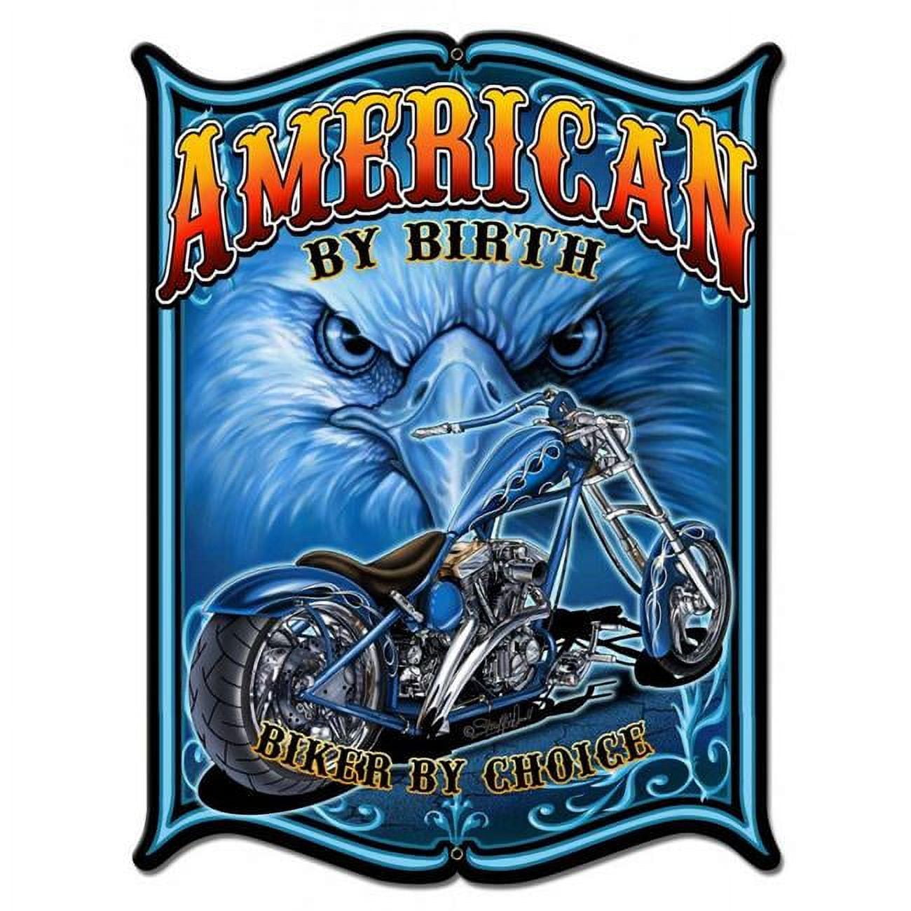 Steve McDonald SM674 18 x 24 in. American By Birth Metal Sign - Walmart.com