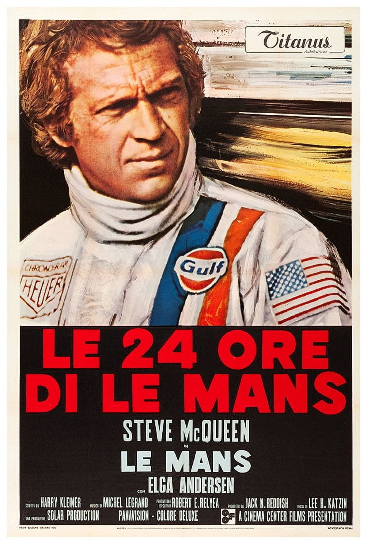 Steve McQueen - The Man and Le Mans - Italian - Vintage Racing Poster ...