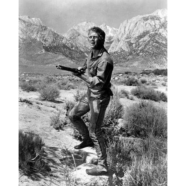 Steve McQueen as Max Sand in desert points rifle Nevada Smith 24x36 ...