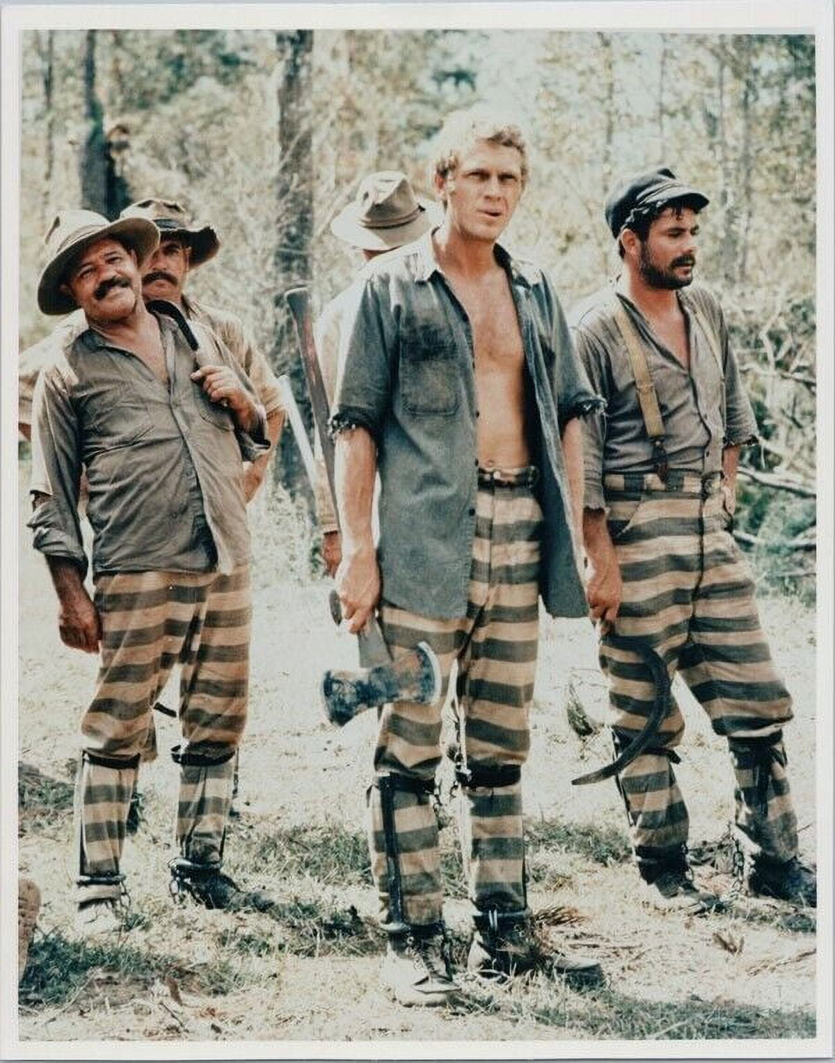Steve McQueen full length pose with chain gang convicts Nevada Smith ...