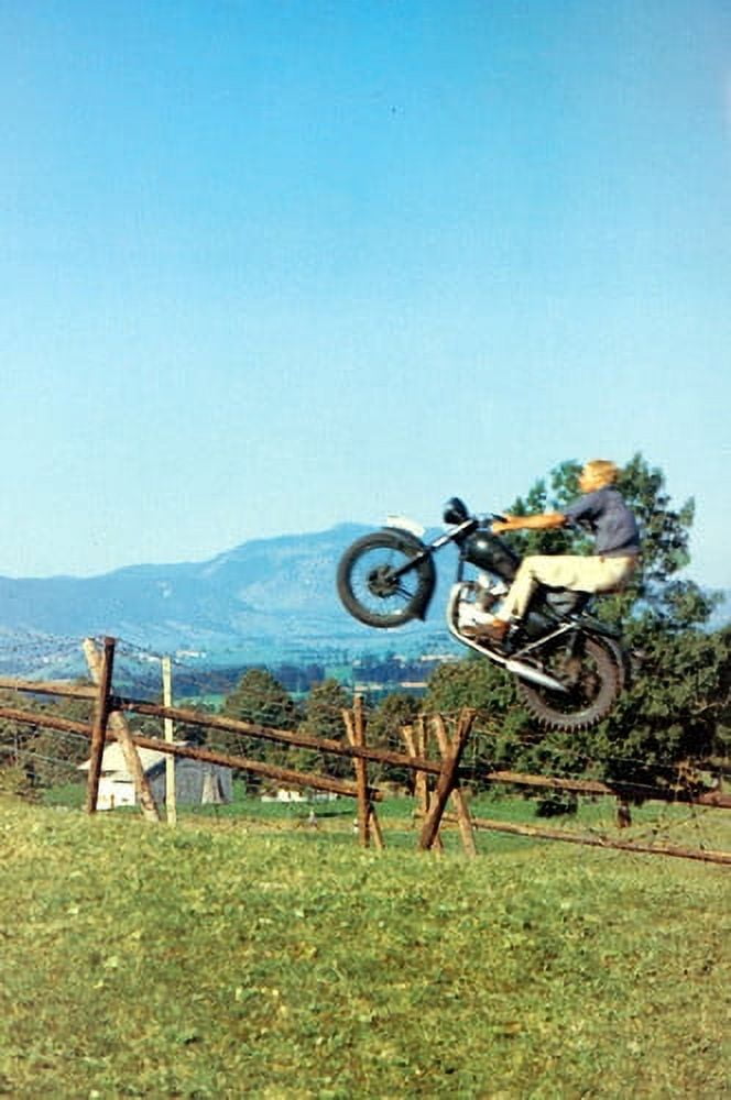 Steve Mcqueen The Great Escape Motorbike Stunt Chase Scene Iconic 24x36 ...