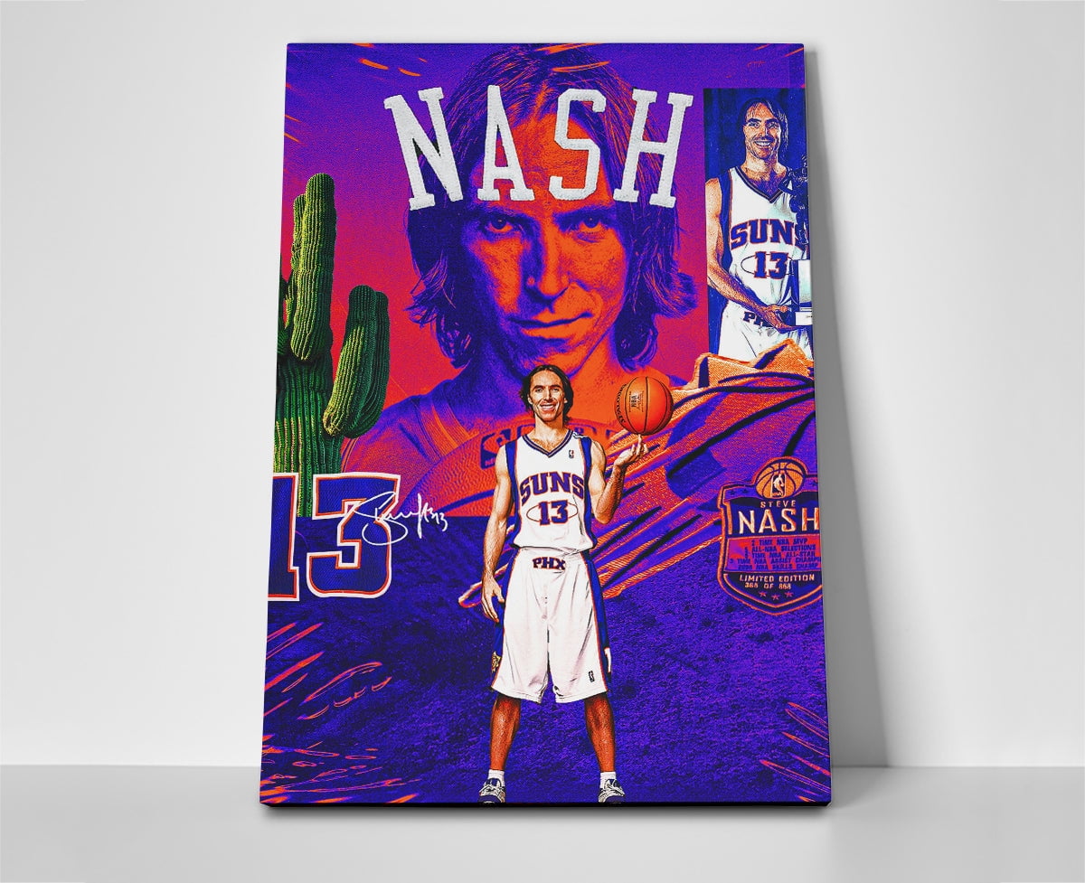 Steve Nash Suns Poster or Wrapped Canvas - Walmart.com