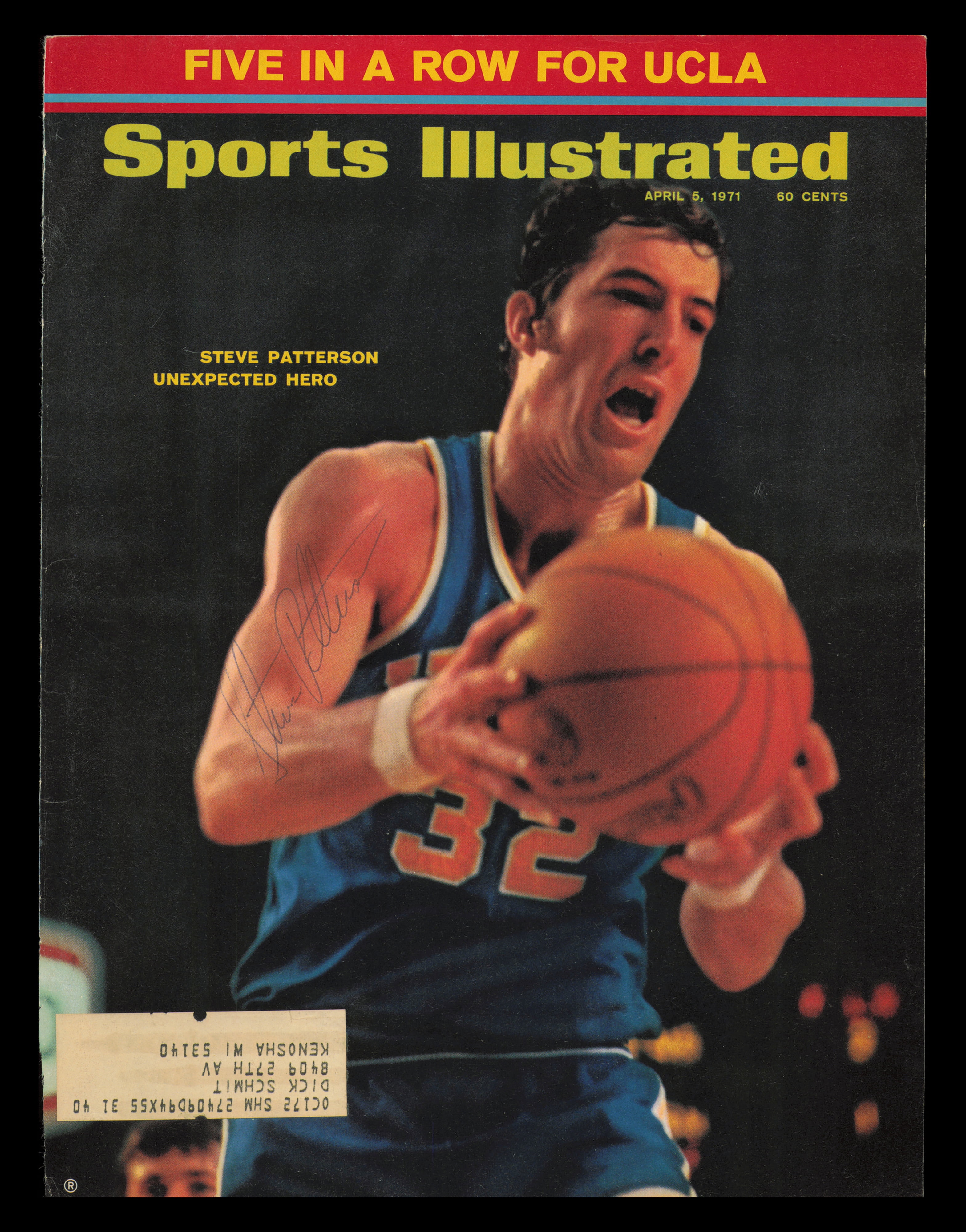 Steve Patterson Autographed Sports Illustrated Cover UCLA SKU #238096 ...