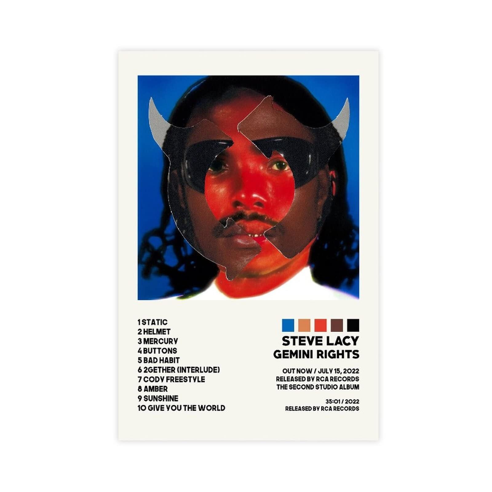 Steve Posters Gemini Rights Album Cover Posters Rapper Posters Canvas ...