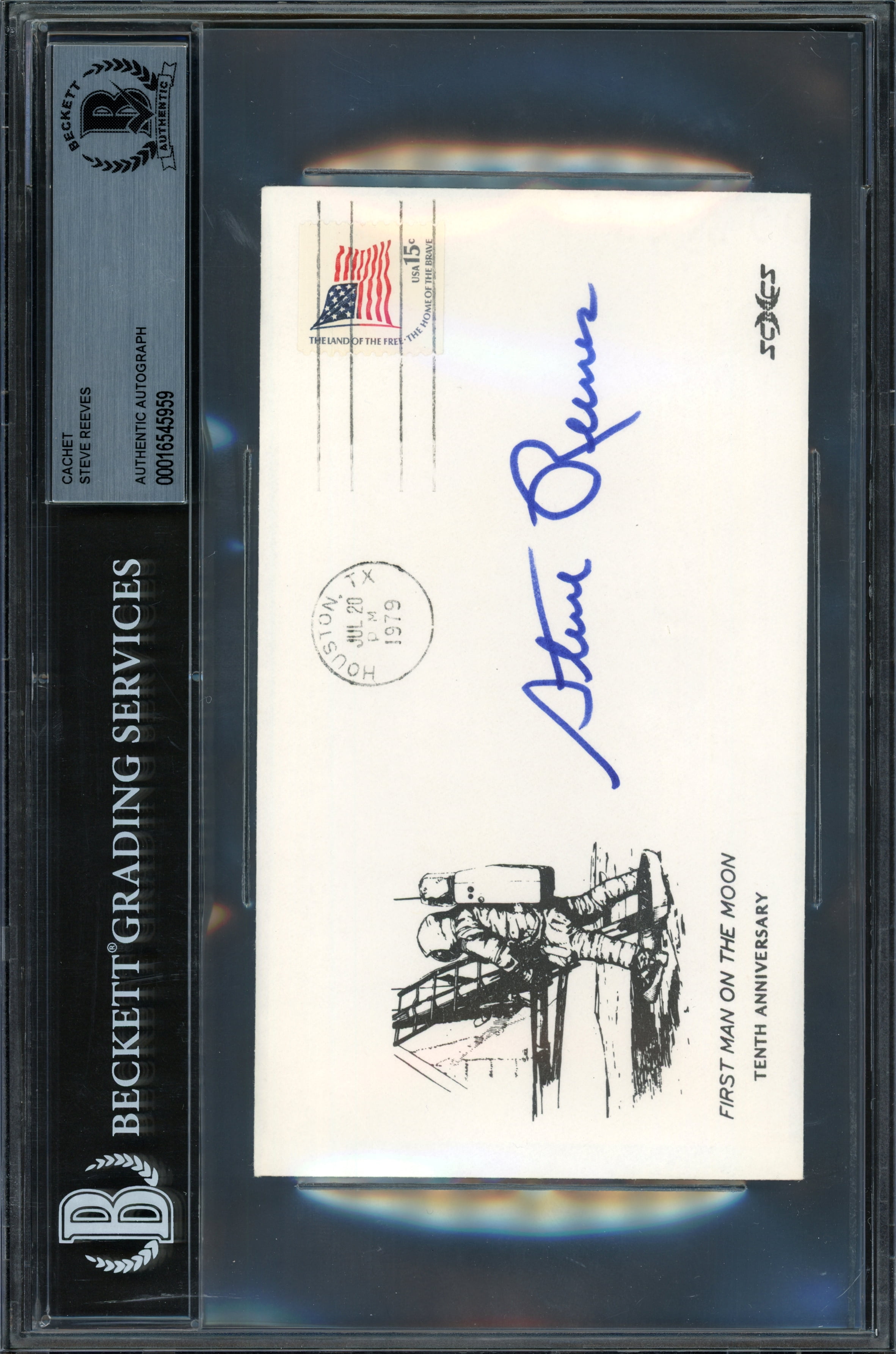 Steve Reeves Autographed 1979 First Day Cover Actor Beckett BAS ...