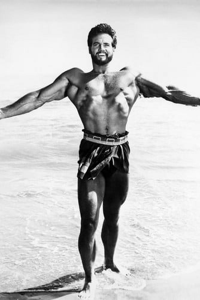 Steve Reeves Hercules Unchained Barechested Muscle Hunk Pose 24x36 ...