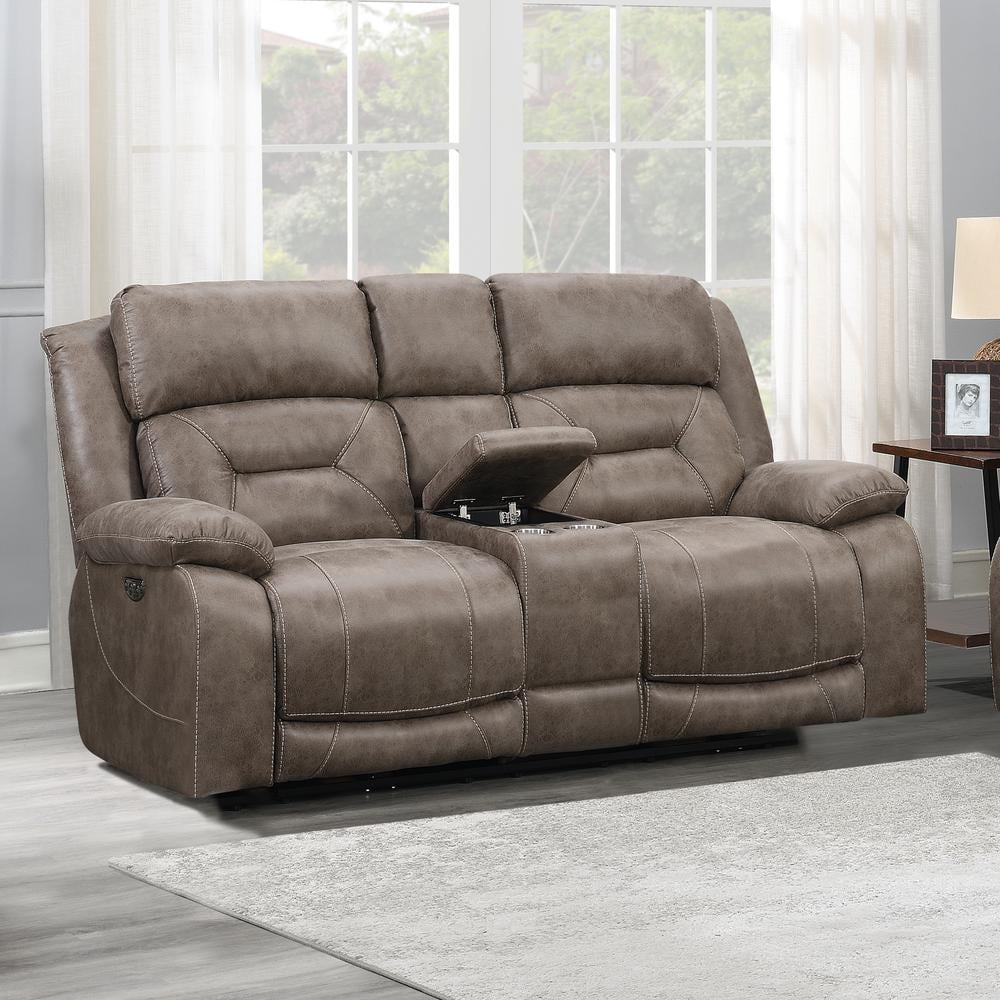 Steve Silver Aria Power Reclining Loveseat, Desert Sand Fabric for ...