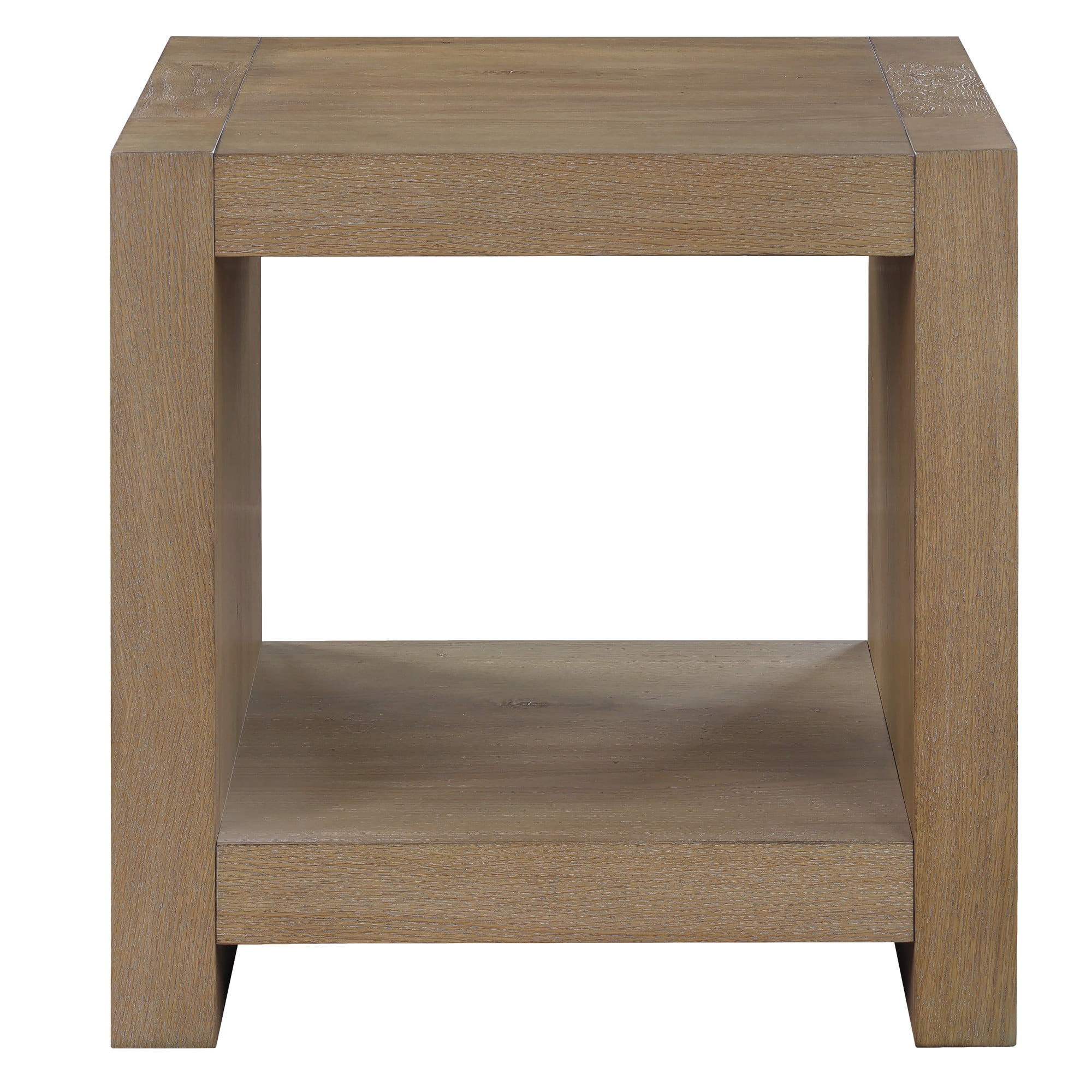 Steve Silver Aubrey Modern Square End Table with Bottom Shelf ...