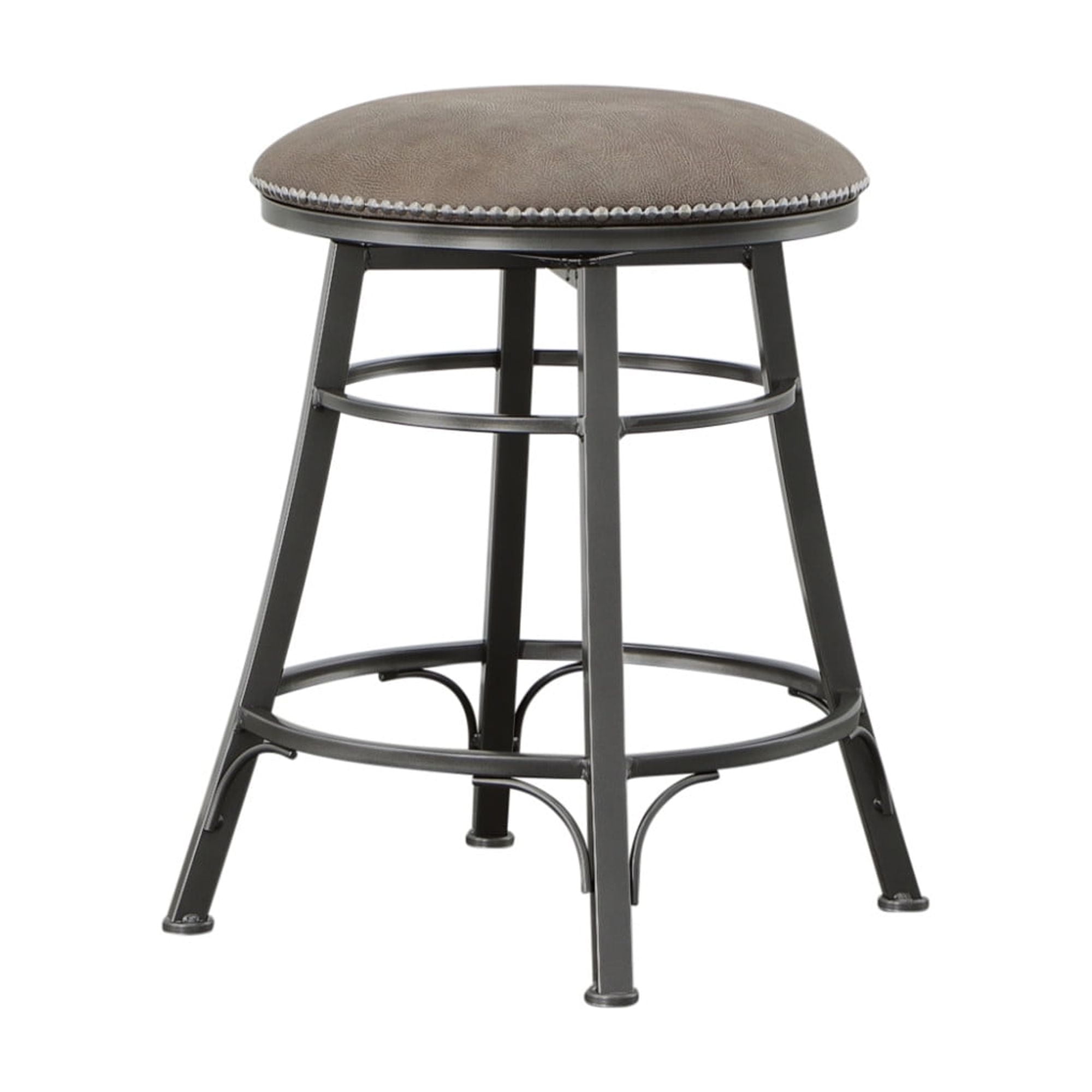 Steve Silver Bali Gray Metal Backless Swivel Counter Stool - Walmart.com