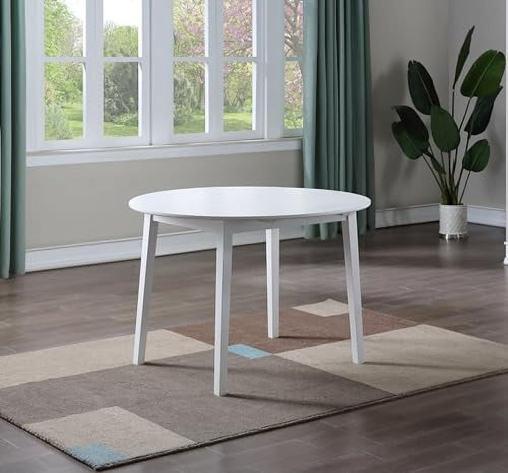 Steve Silver Co Drop-Leaf Antiqued White Round 42" Leaves for Space ...