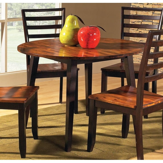 Steve Silver Company Abaco Round Double Drop Leaf Dining Table, Solid ...