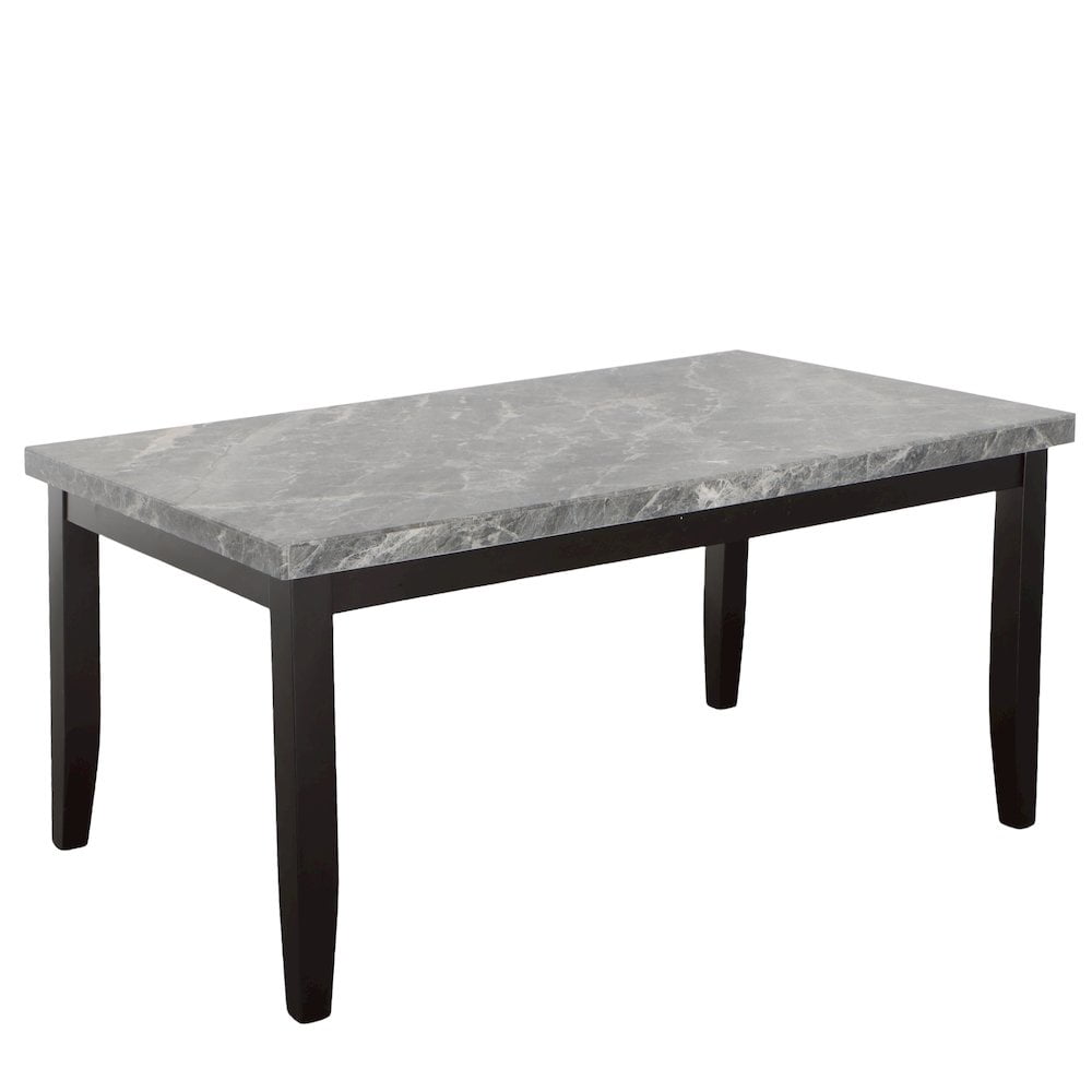 Steve Silver Company Napoli 64" Marble Top 7-Piece Dining Set in Gray ...