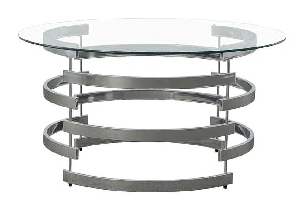 Steve Silver Company Tayside Contemporary Design, Plated Base, Tempered ...