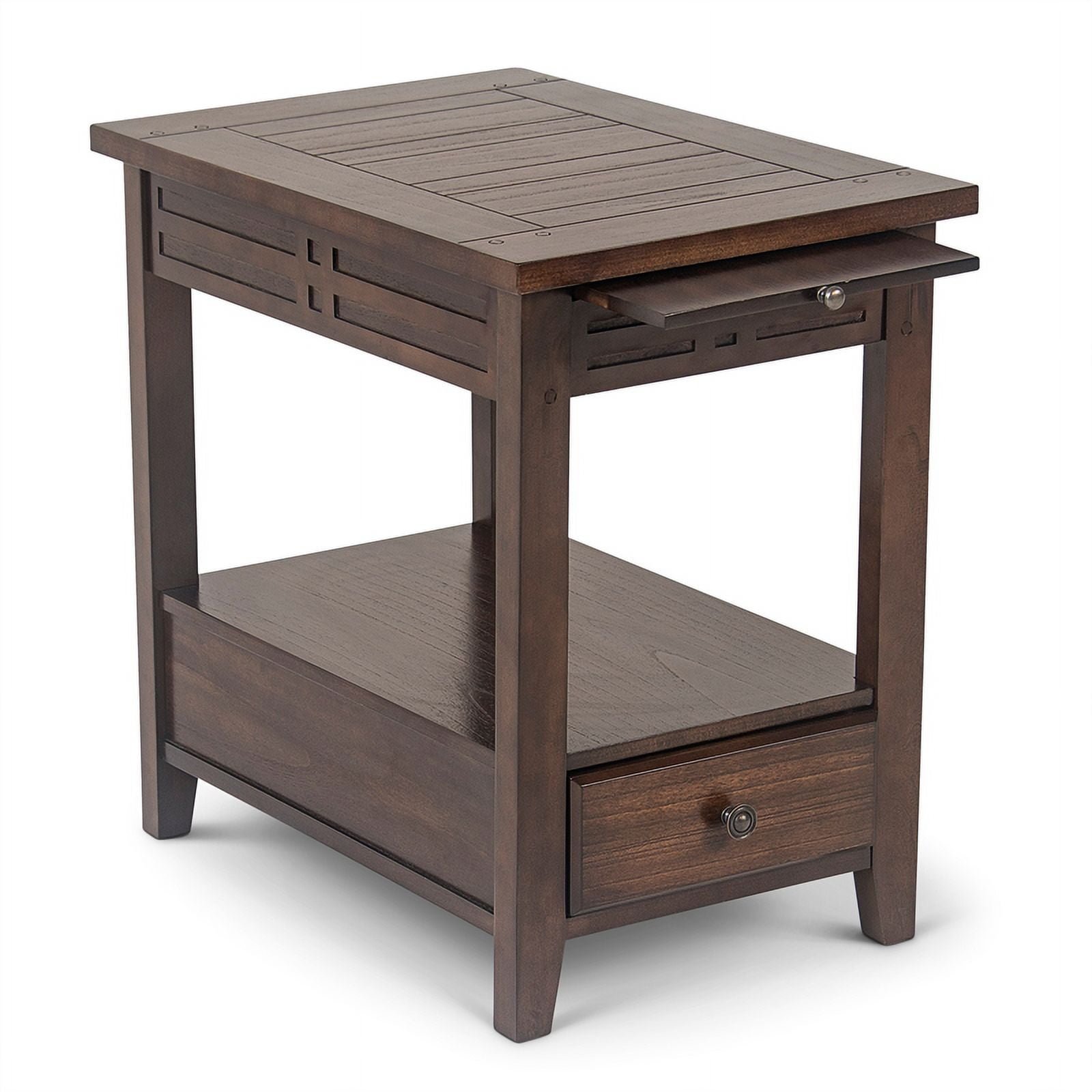 "Steve Silver Crestline 26"" Height End Table with Drawer, Mocha Cherry ...