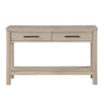 Steve Silver Gabby Transitional 48" Rectangle Console Table with Shelf and Drawer, Washed Oak ...