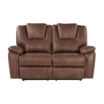 Steve Silver Tyson Leatherette Glider Reclining Loveseat with Console ...