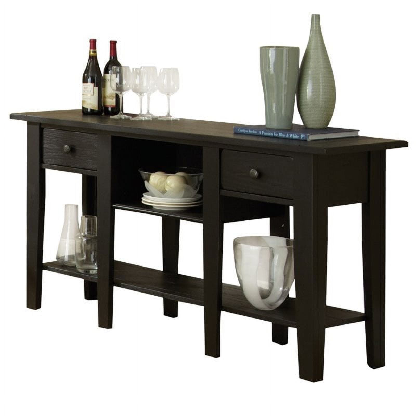 Steve Silver Liberty Console Table in Antique Black - Walmart.com