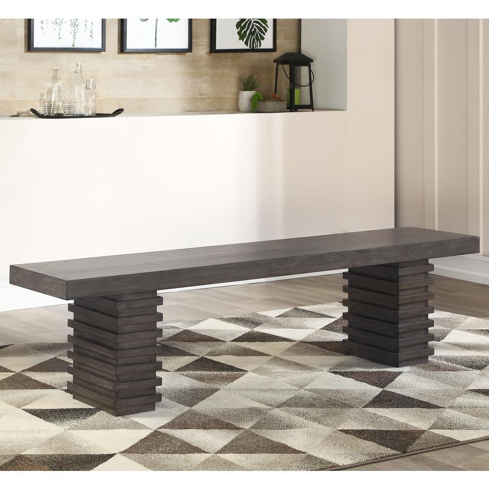 Steve Silver Mila Washed Gray Dining Bench - Walmart.com