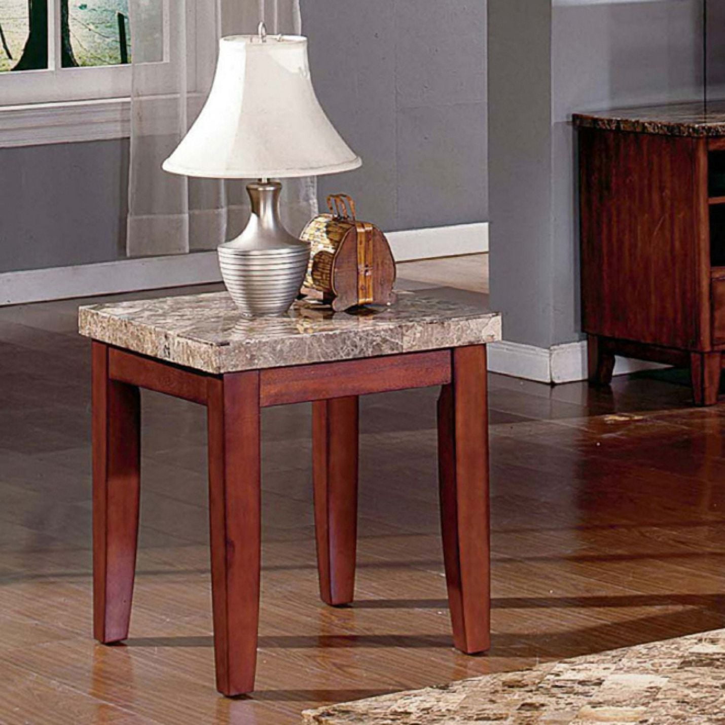 Steve Silver Montibello Marble Top End Table - Walmart.com