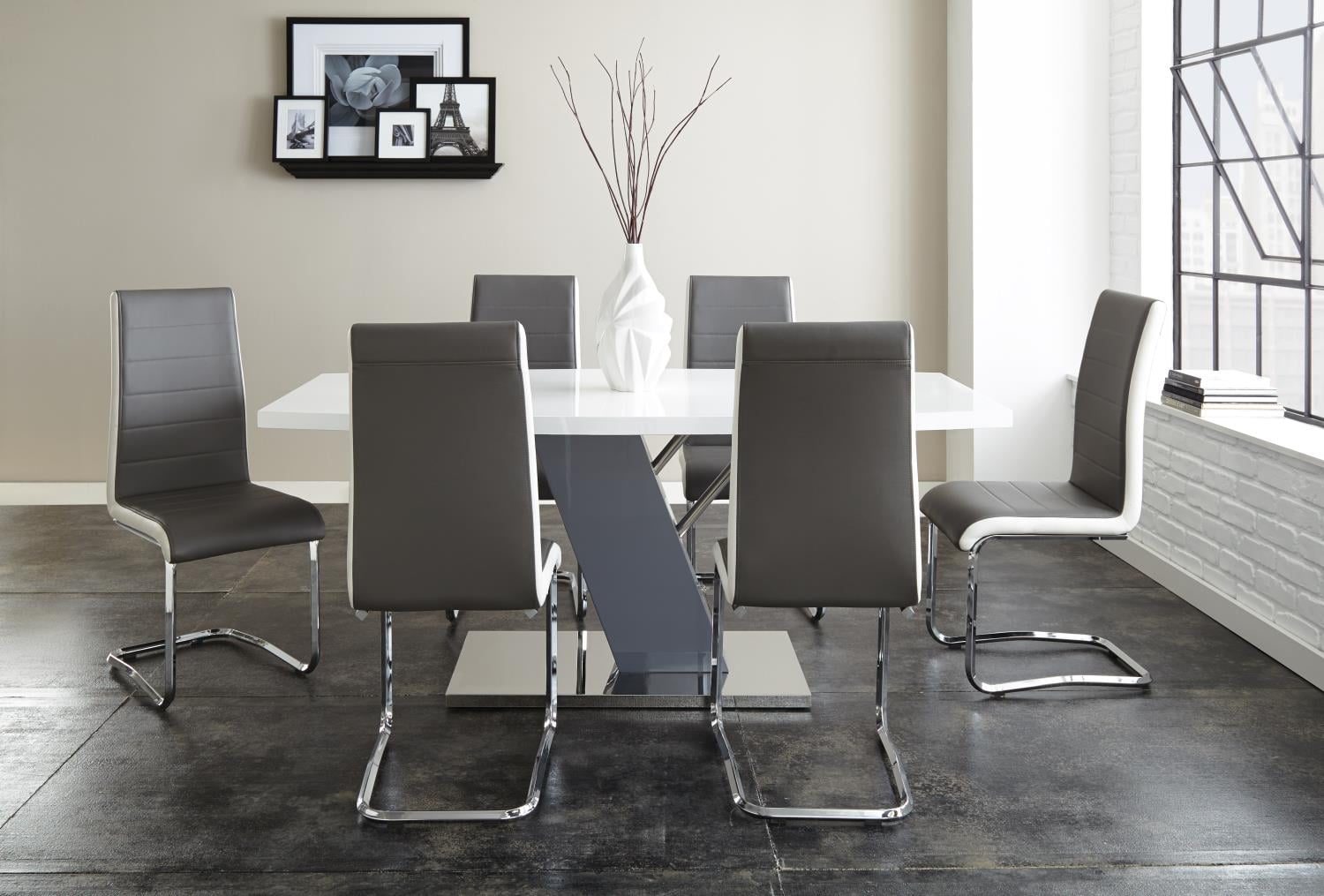 Steve Silver Nevada Dining Table in White - Walmart.com
