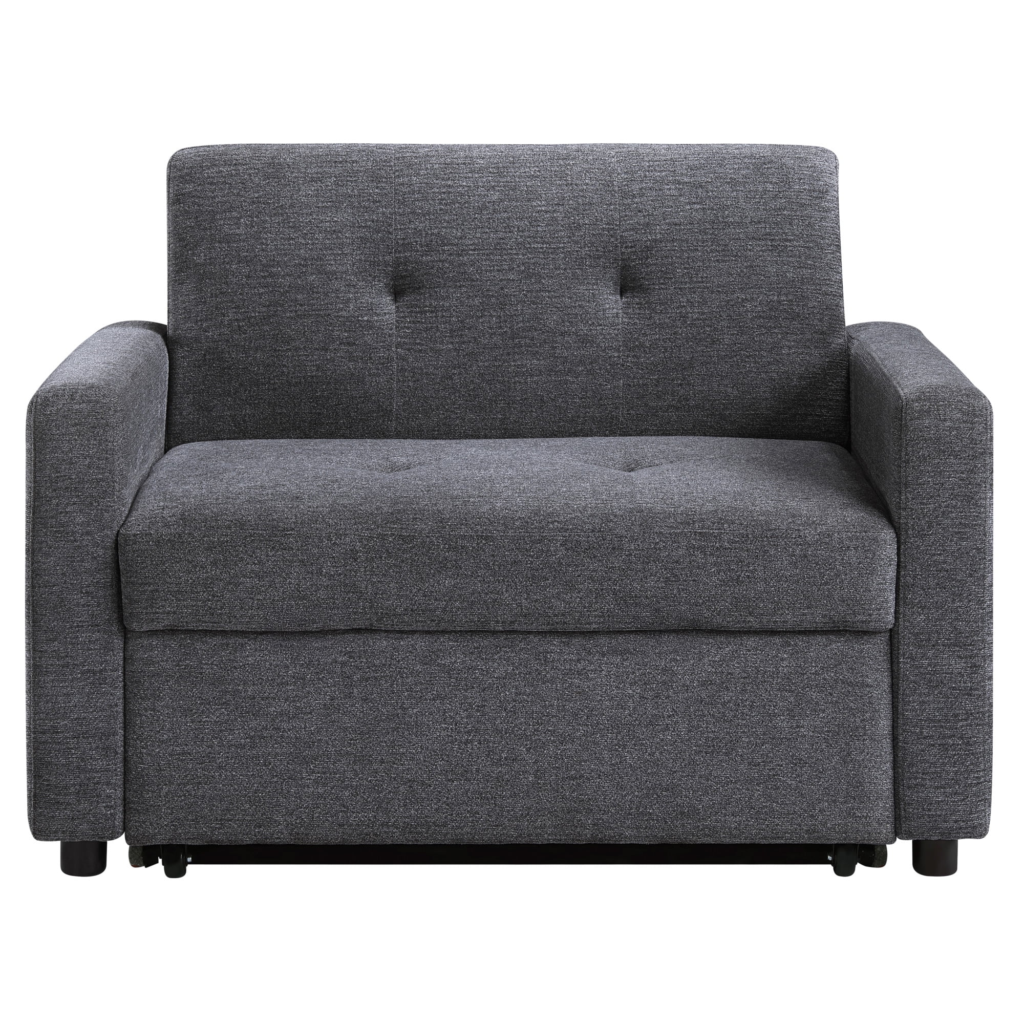 Steve Silver Noah Convertible Upholstered Sleeper Chair with Pleated ...