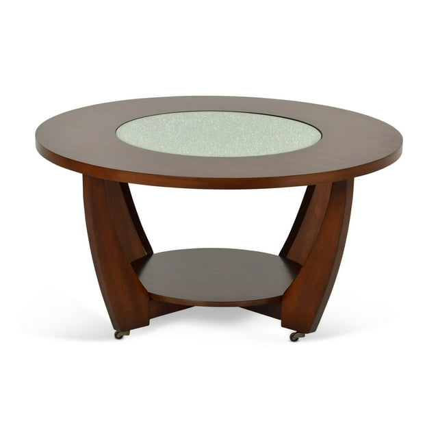 "Steve Silver Rafael Contemporary 26"" Round Coffee Table with Crackle ...