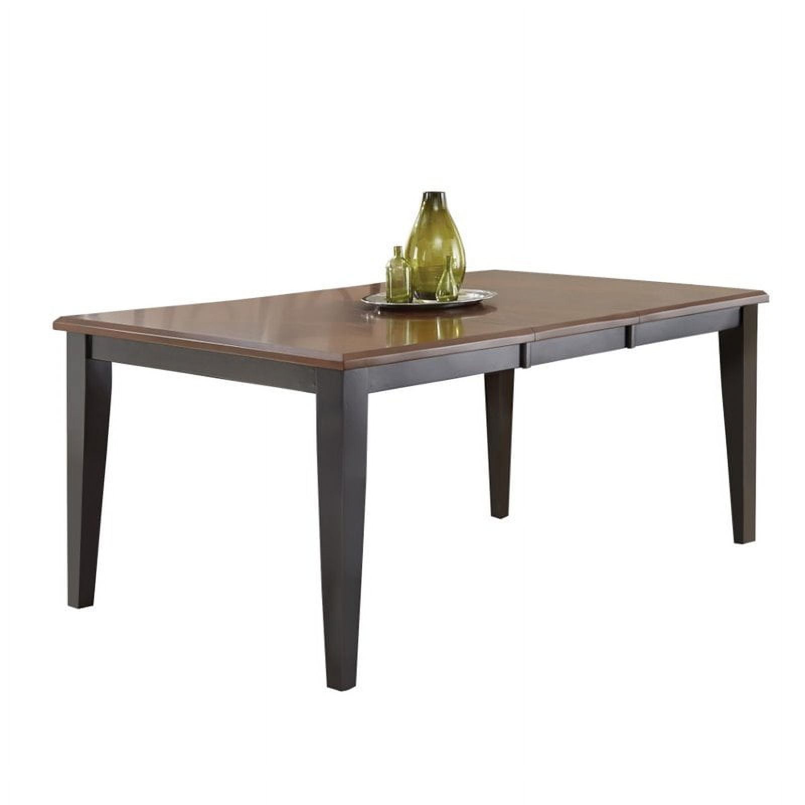 Steve Silver Rani Dining Table in Ebony and Medium Cherry - Walmart.com