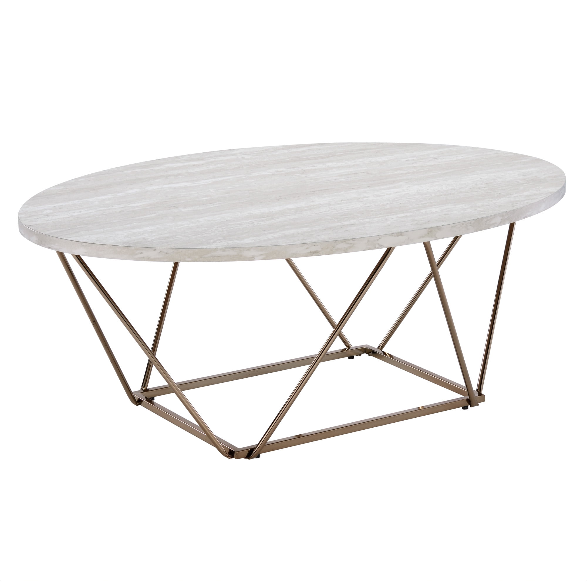 Steve Silver, Rowyn Contemporary 47-Inch Round Coffee Table, Genuine ...