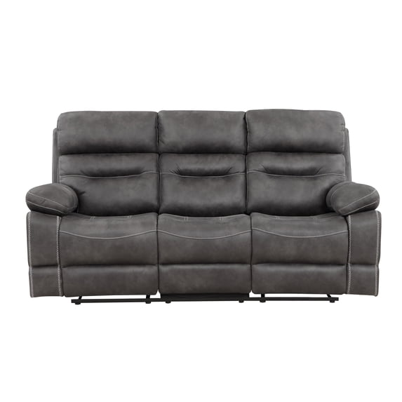 Steve Silver Rudger Microsuede Reclining Sofa, Gray - Walmart.com