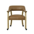 Steve Silver Rylie Traditional Wood Arm Chairs, Vegan Leather, Nailhead ...
