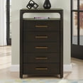 Steve Silver Sigmund Vertical Sabe Brown 5 Drawer Chest - Walmart.com