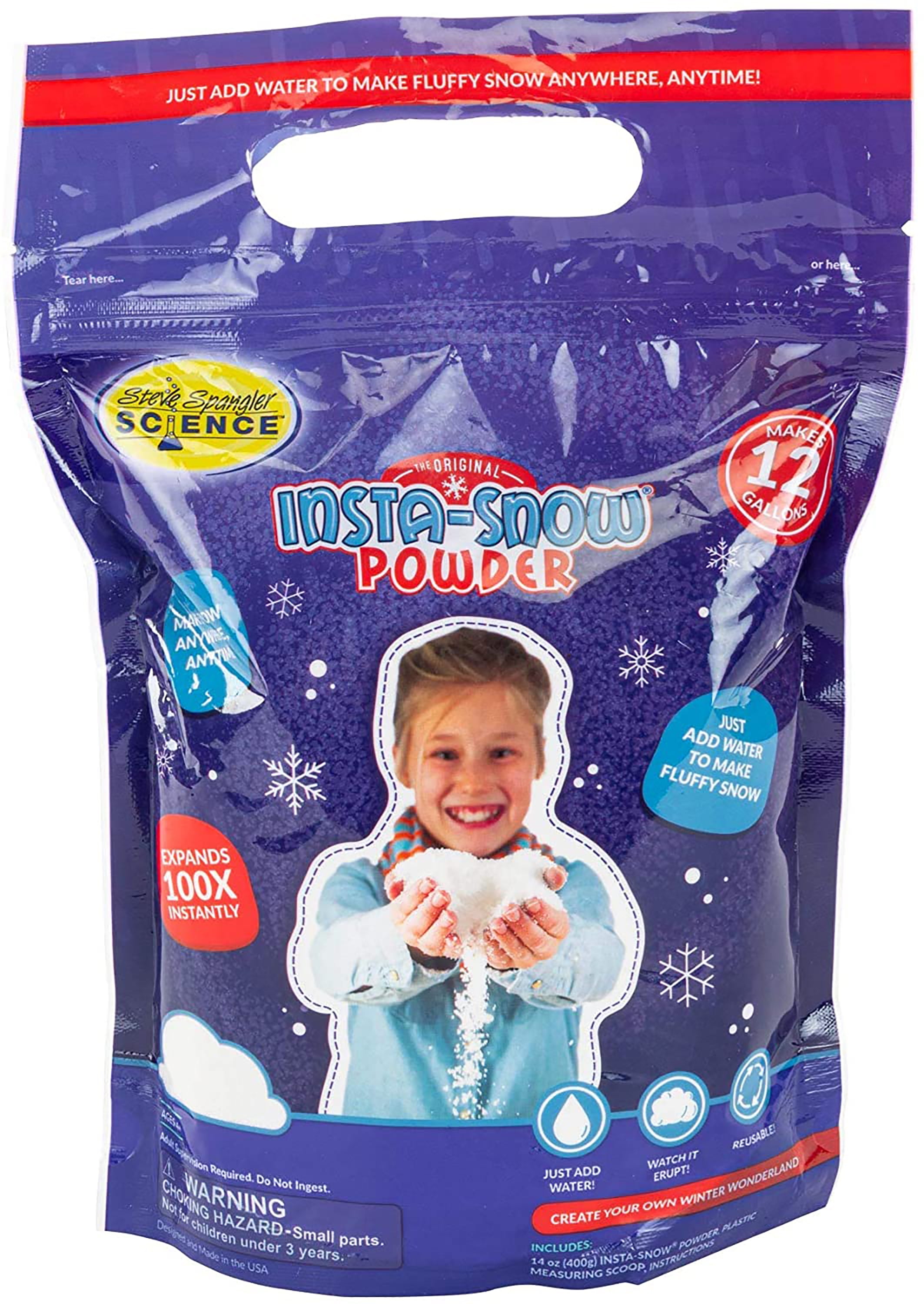 Steve Spangler Science Insta-Snow Powder Kids Kit, Fake Snow Activities ...