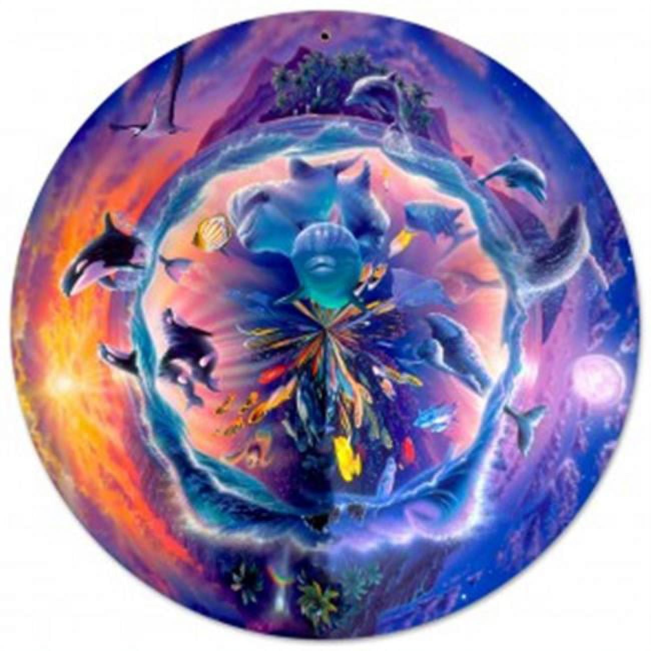 Steve Sundram Art SUN027 28 in. Planet Earth Round Metal Sign - Walmart.com