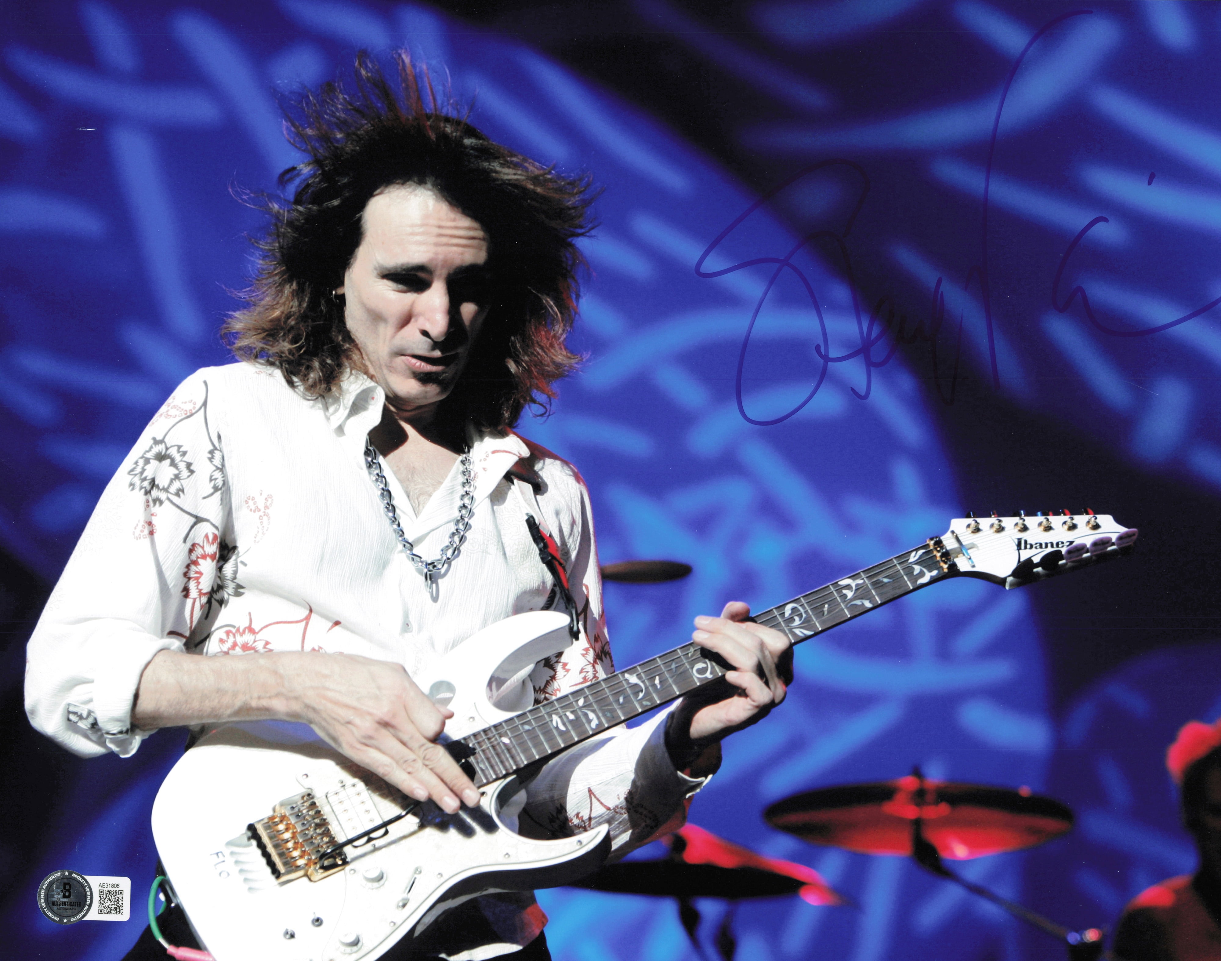 Steve Vai Autographed 11x14 Photo Guitarist Beckett BAS QR #AE31806 ...