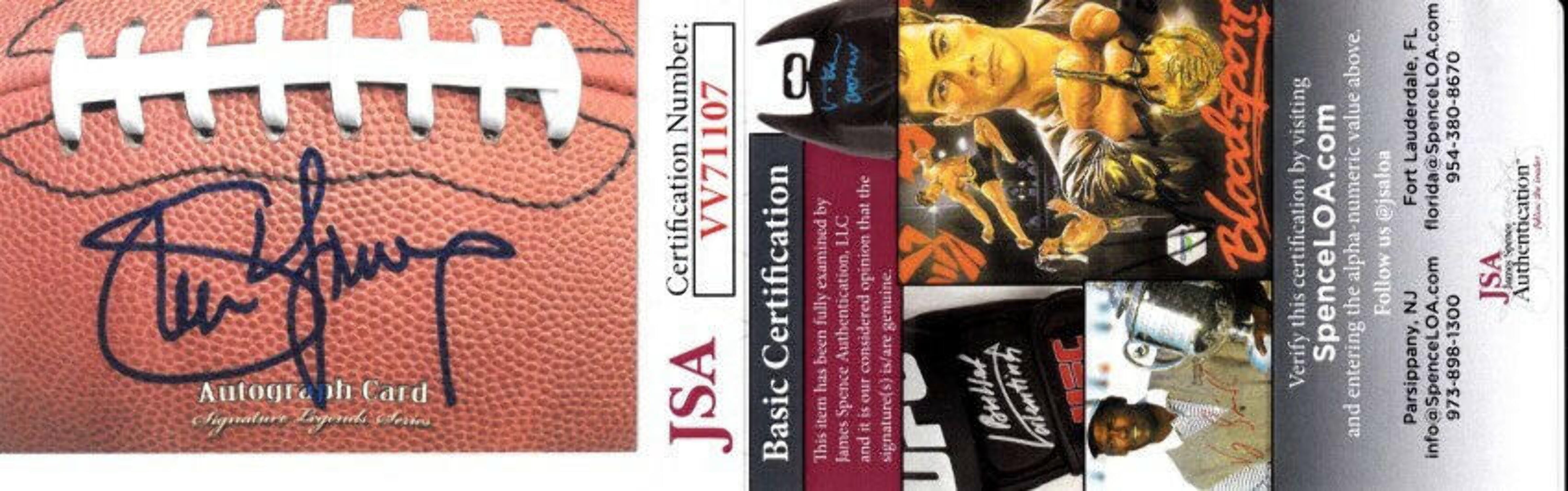 Steve Young autographed Signature Legends Series football card JSA ...