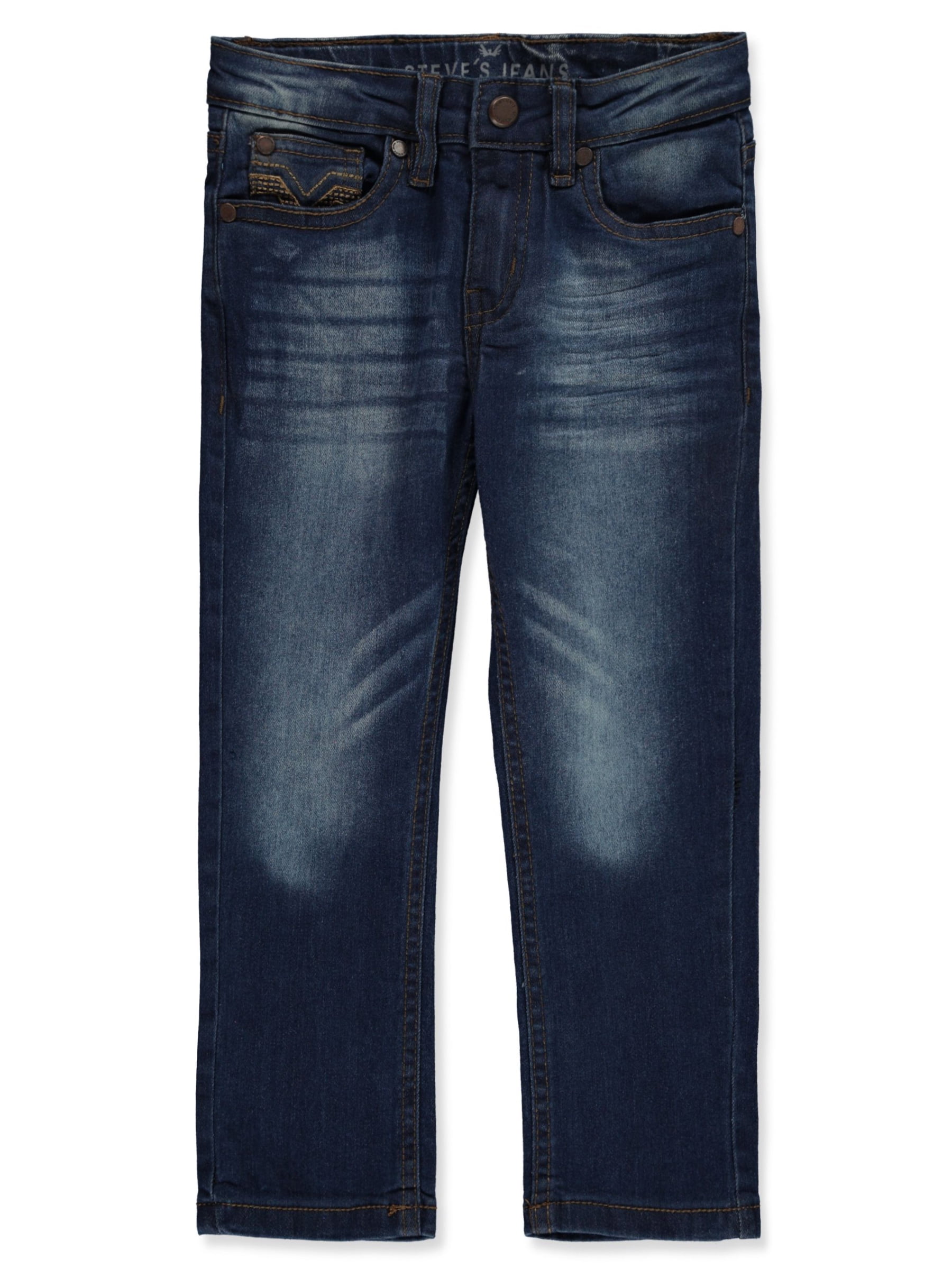 Steve's Jeans Boys' Stretch Fit Denim Slim Whisker Jeans - Walmart.com