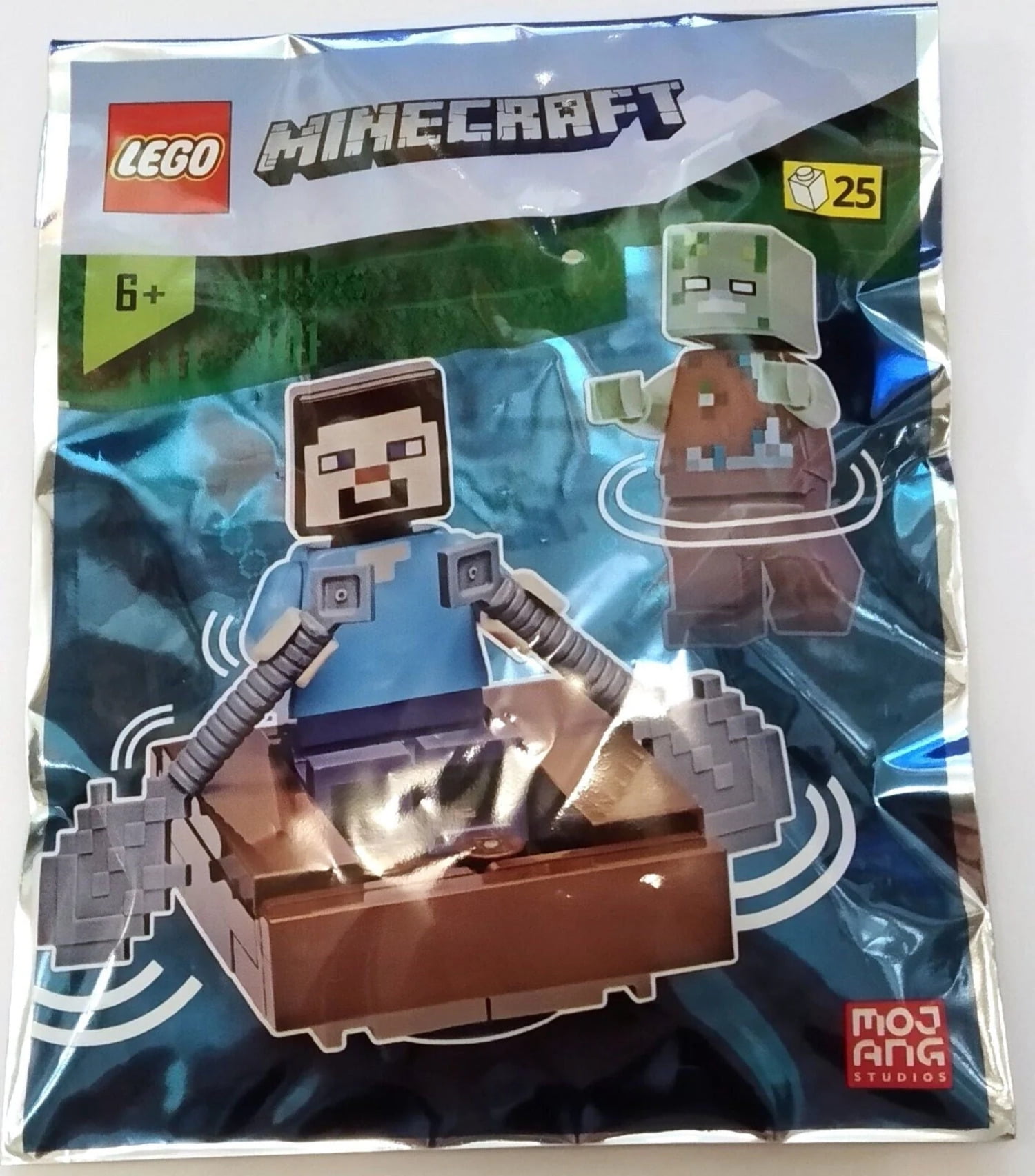 Steve w/ Drowned - LEGO Minecraft Foil Pack Set (662205) - Walmart.com