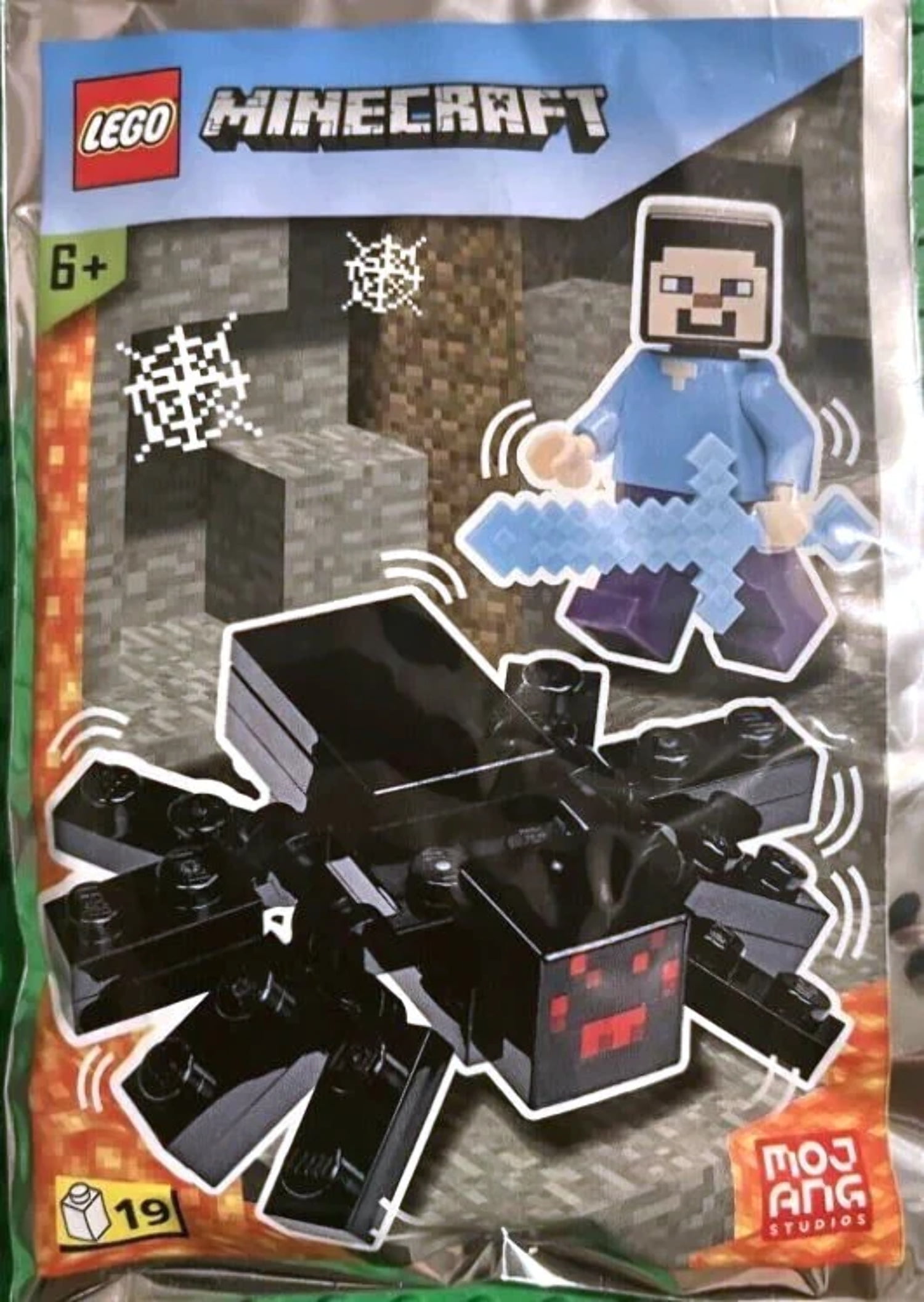 Steve w/ Spider - LEGO Minecraft Foil Pack Set (662207) - Walmart.com