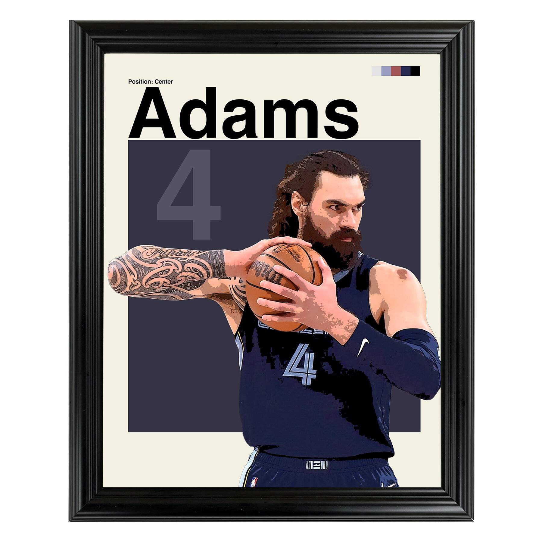 Steven Adams Framed Sports Art Photo by Thomas Maxwell - Walmart.com