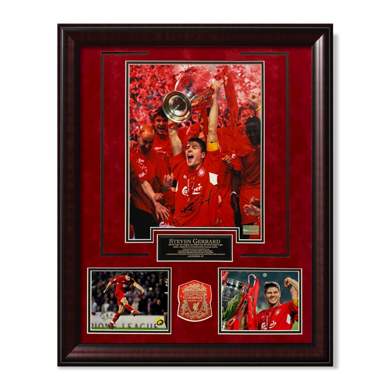 Steven Gerrard Liverpool Autographed Photo Collage Framed to 20x26 ...