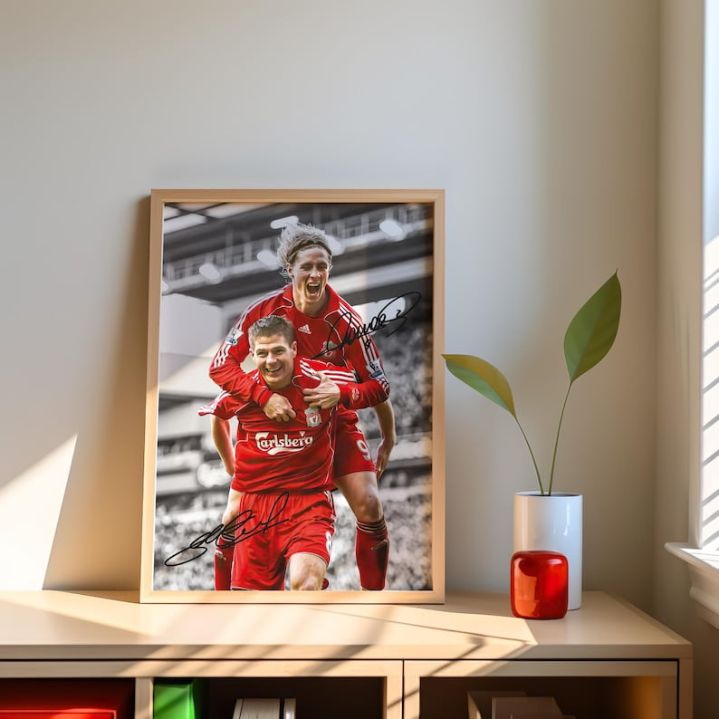 Steven Gerrard and Fernando Torres Football Legends Poster Iconic ...