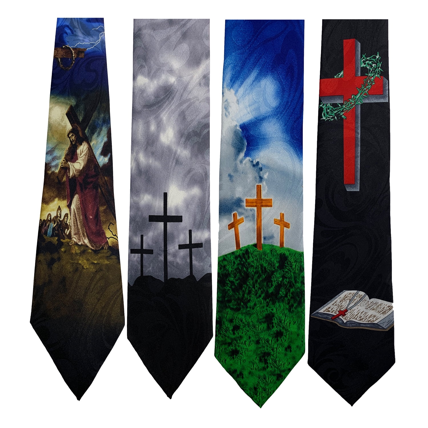 Steven Harris Pack Of 4 Mens Christian Religious Neckties Jesus Neck ...