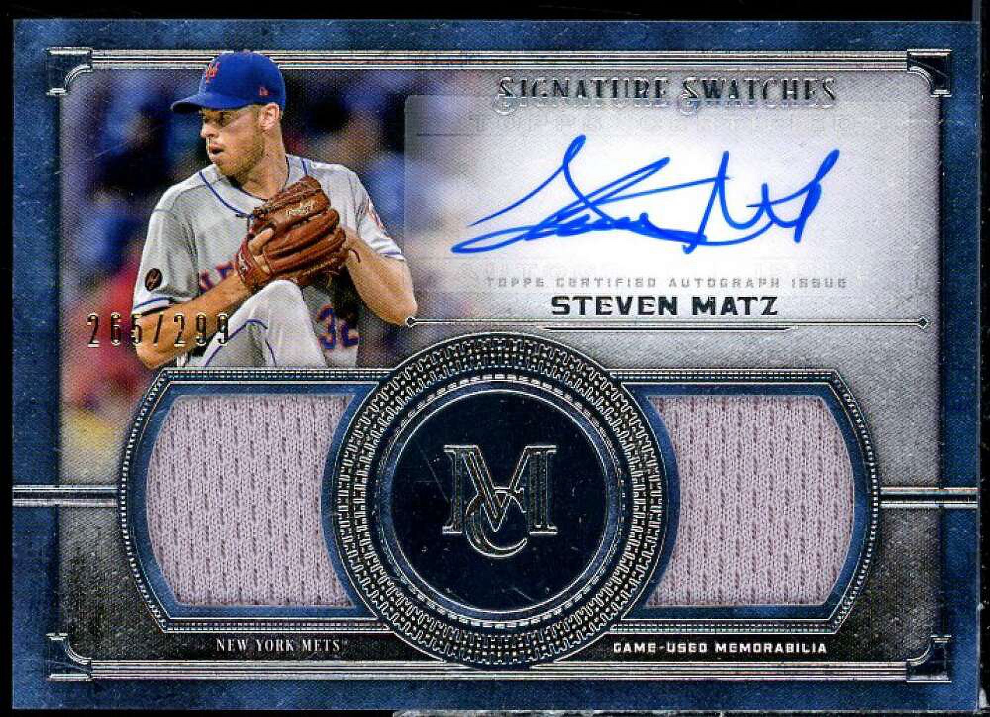 Steven Matz 2019 Museum Collection Signature Swatches Dual Relic AU # ...
