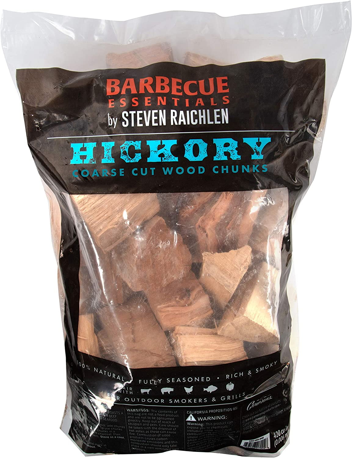 Steven Raichlen Hickory Smoking Wood Chunks, 5 Lbs, Kiln-Dried BBQ ...
