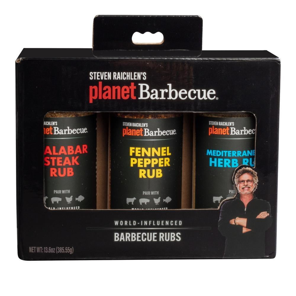 Camerons Planet Barbecue Gourmet BBQ Rubs, Spices Gift Set, 3 Pack ...