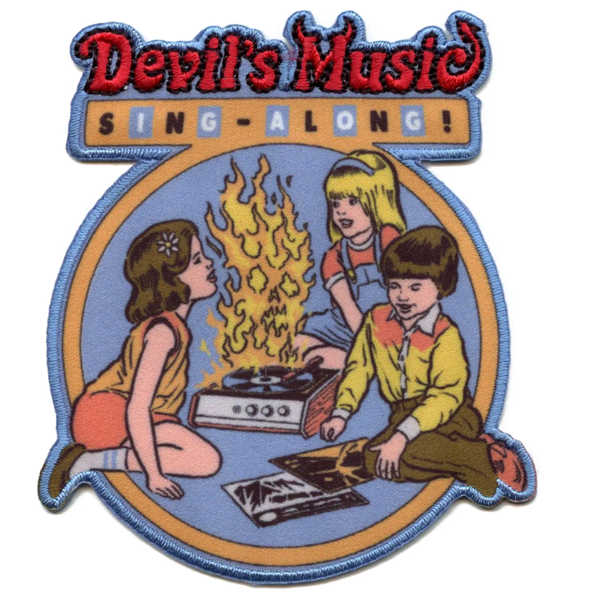 Steven Rhodes Music Patch Devil's Sing Along Sublimated Embroidery Iron ...