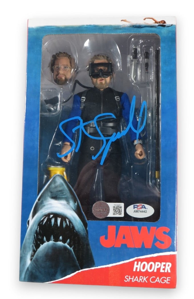 Steven Spielberg Signed Autographed Action Figure JAWS Hooper Sealed ...