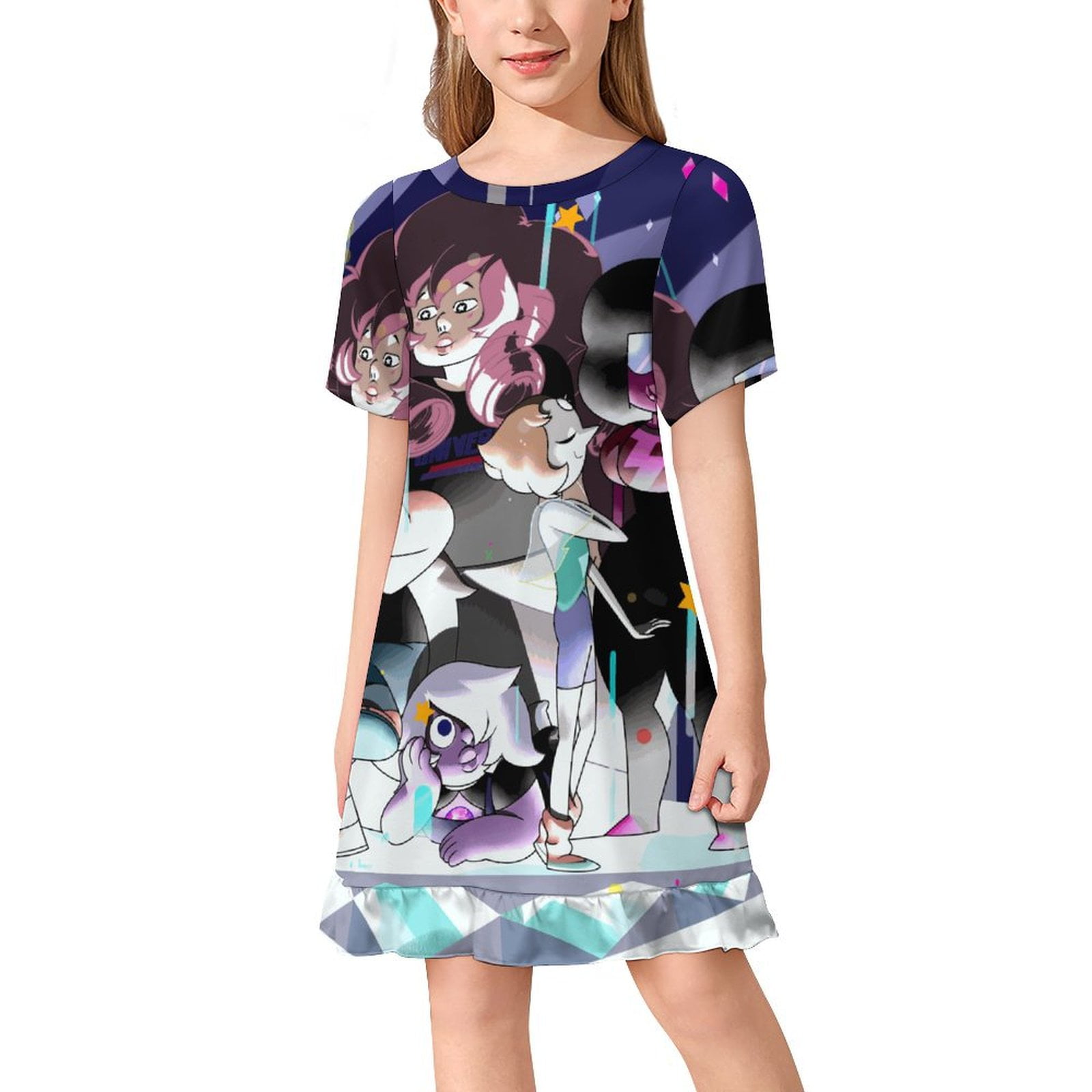 Steven Universe Animation Children's Short Sleeved Dress 3D Printed ...