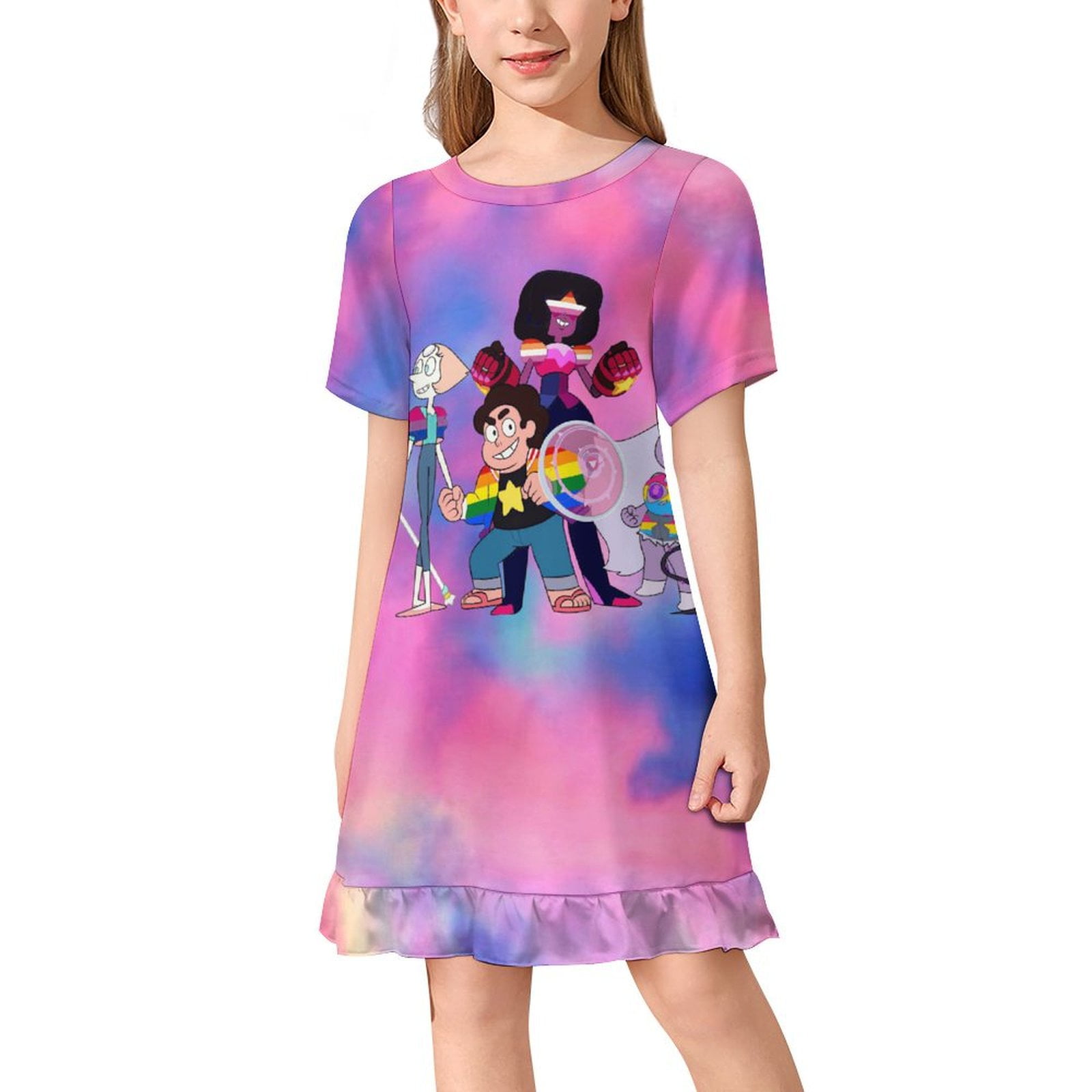 Steven Universe Animation Children's Short Sleeved Dress 3D Printed ...