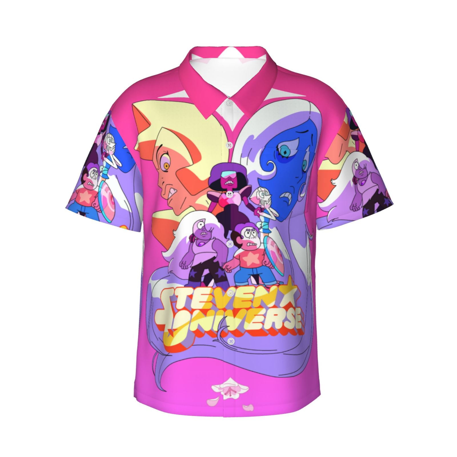 Steven Universe Hawaiian Shirt for Men Cartoon Printed Beach Shirts ...